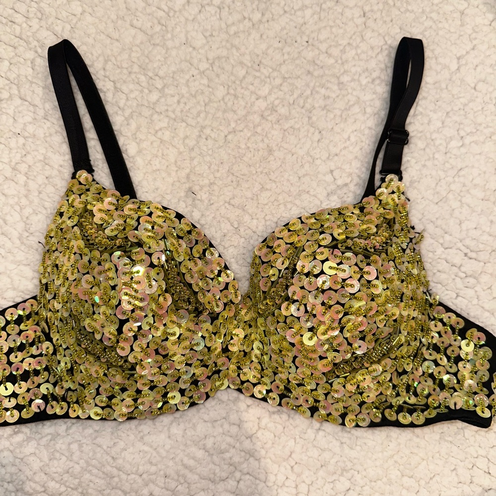 Yellow Sequence Bra! - Gem